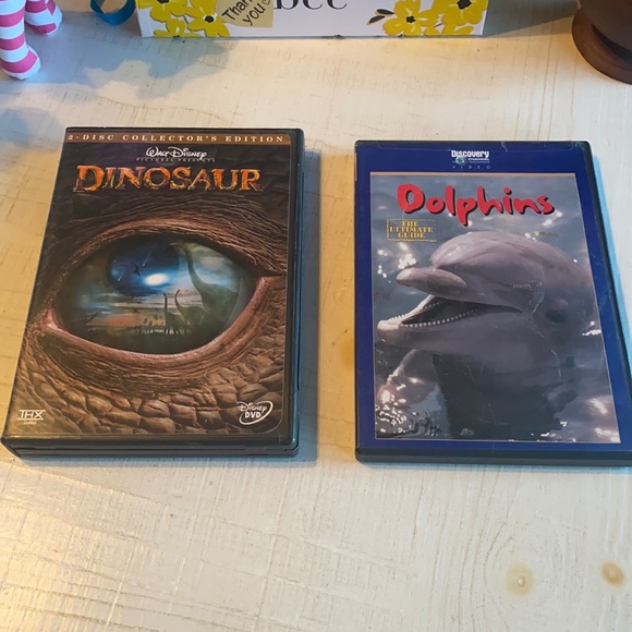 Media | Set Of 2 Dvds Walt Disney Dinosaurs Discover Channel Dolphins ...